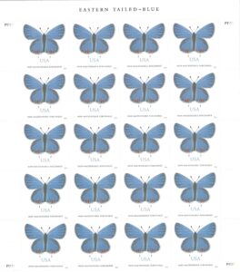 eastern tailed-blue - sheet of 20 non-machinable rate postage stamps scott 5136