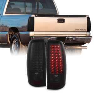 akkon - for 1999-2002 chevy silverado 09-03 gmc sierra pickup truck smoke g2 led tail lights brake lamps replacement