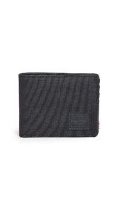 herschel unisex adult roy rfid bi fold wallet, black, one size us