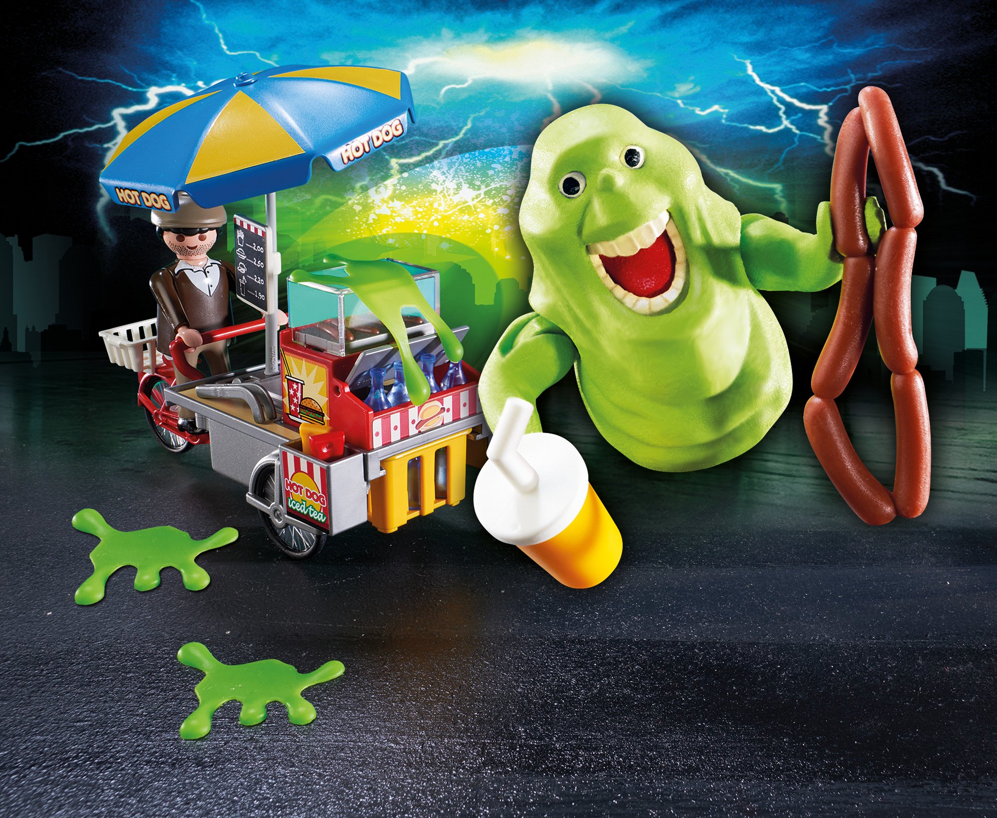 Playmobil Ghostbusters Slimer with Hot Dog Stand