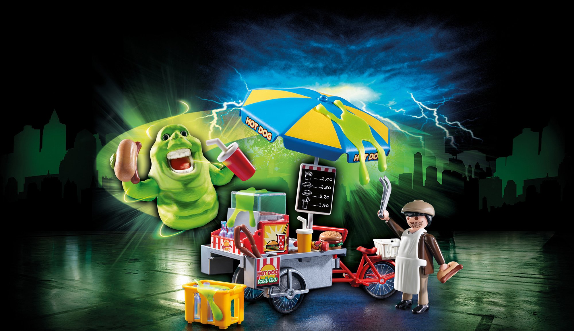 Playmobil Ghostbusters Slimer with Hot Dog Stand