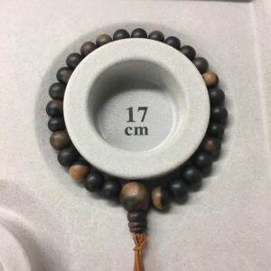 京都あさひ屋 Black Persimmon Wood Bracelet Japanese Kaki Juzu Rosary Prayer Beads Jewel Handmade Kyoto Meditation Chakra Mala Beads (8.0mm)