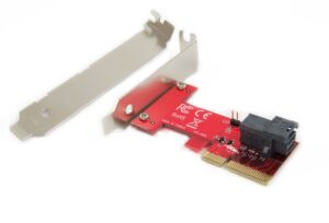 ableconn pexu2-131 pci express x4 to sff-8643 adapter card for pcie u.2 nvme ssd - support 2.5-inch u.2 nvme ssd - u.2 ssd adapter