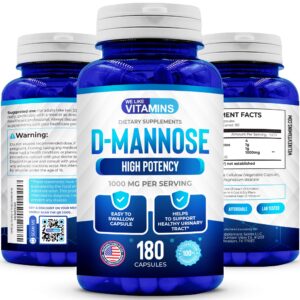 we like vitamins d-mannose capsules 1000mg per serving - 180 easy to swallow veggie capsules - cranberry d mannose supplement helps support bladder and urinary tract health