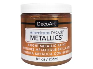 decoart metallics acrylic paint, 8 fl. oz. jar, bronze (pack of 1)