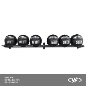 Valor Fitness Exercise Ball Storage - BG-53 Adjustable Wall Mounted Ball Rack, Basketball Rack for Basketballs, Wall Balls, Medicine Balls, and Slam Balls, Stability Balls, etc.”