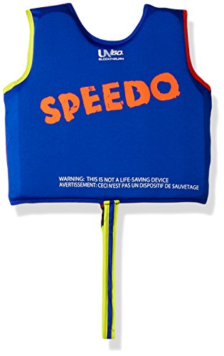 Speedo Unisex-Child Swim Flotation Classic Life Vest Begin to Swim UPF 50 Lime/Orange, Medium