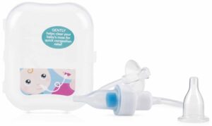 nuby, breathe-eez infant nasal aspirator with travel case