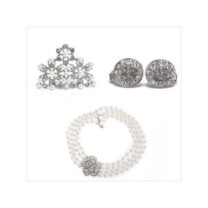 utopiat flapper costume jewelry set-audrey hepburn style bridal pearl jewelry set (6+ years)