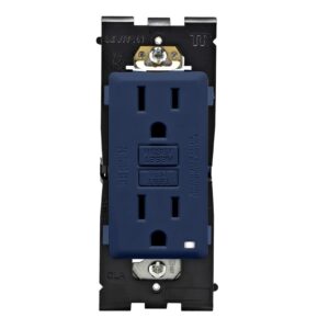 Leviton RGF15-RN 15 Amp Renu Self-Test Tamper-Resistant GFCI Outlet in Rich Navy