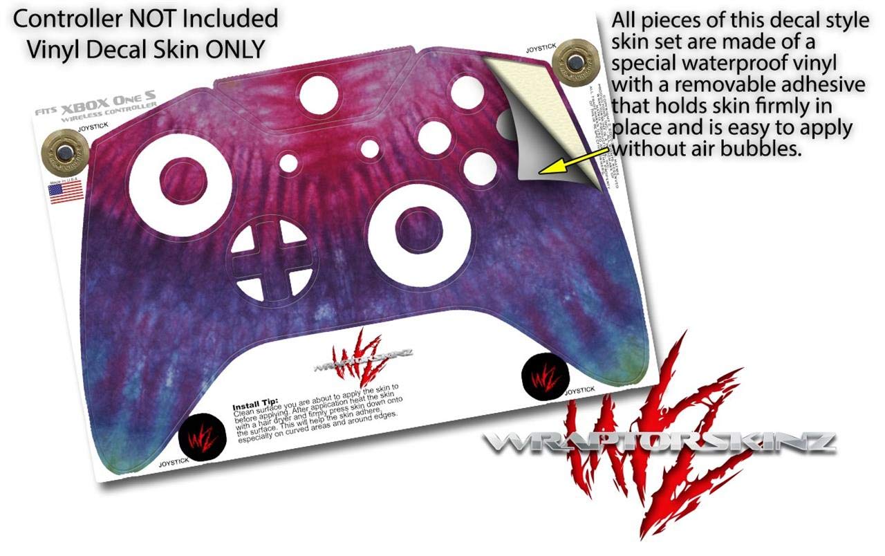 WraptorSkinz Decal Vinyl Skin Wrap compatible with XBOX One S / X Controller - Tie Dye Pink and Purple Stripes (CONTROLLER NOT INCLUDED)