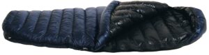 western mountaineering terralite 25 degree sleeping bag navy blue 6ft / left zip