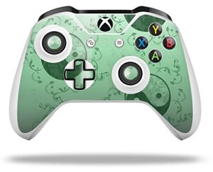 wraptorskinz decal vinyl skin wrap compatible with xbox one s / x controller - feminine yin yang green (controller not included)