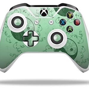 WraptorSkinz Decal Vinyl Skin Wrap compatible with XBOX One S / X Controller - Feminine Yin Yang Green (CONTROLLER NOT INCLUDED)