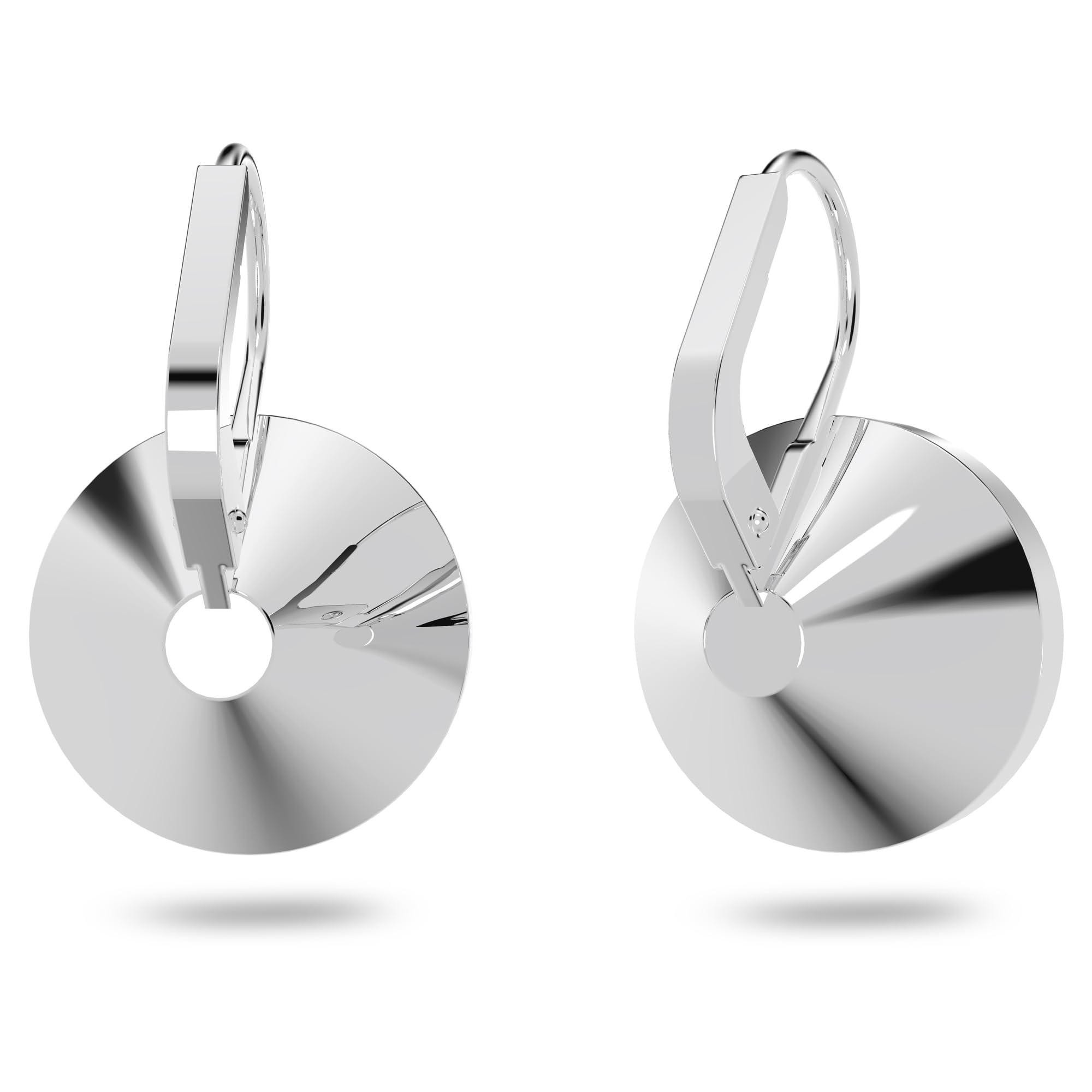 SWAROVSKI Mini Pierced Earrings, Circular Clear Crystals on a Rhodium Finish Setting, Part of the Bella Collection