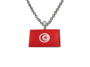 kiola designs tunisia flag pendant necklace