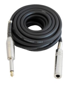 audio 2000s adc204u audio2000's 1/4" straight-to-straight instrument extension cable for electric guitar, bass guitar, electric mandolin, pro audio, 20'