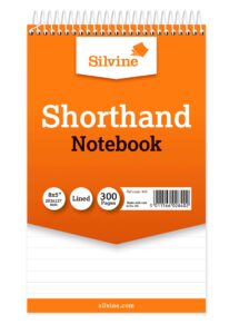 silvine reporter's spiral shorthand notebook of 300 pages (pack of 5)