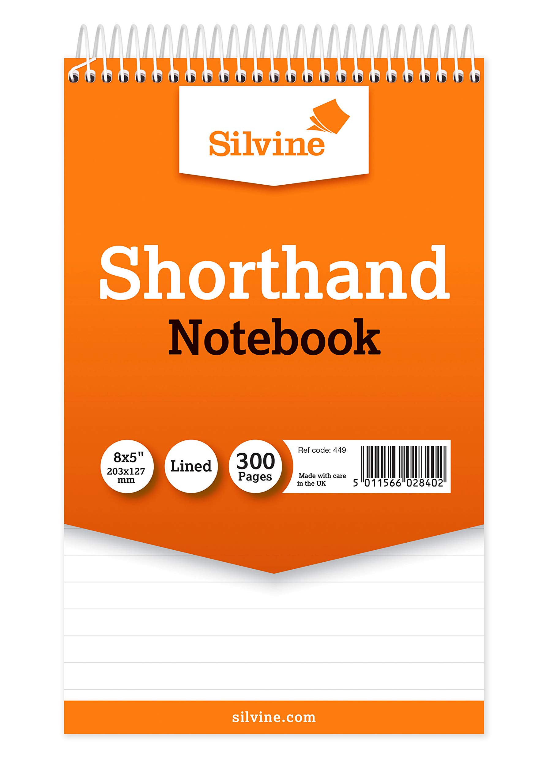 Silvine Reporter's Spiral Shorthand Notebook of 300 Pages (Pack of 5)