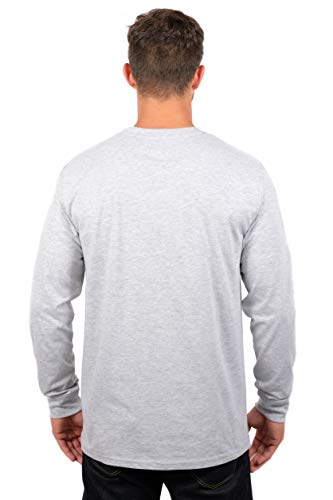 Ultra Game NBA Chicago Bulls Mens Supreme Long Sleeve Pullover Tee Shirt, Heather Gray, Large