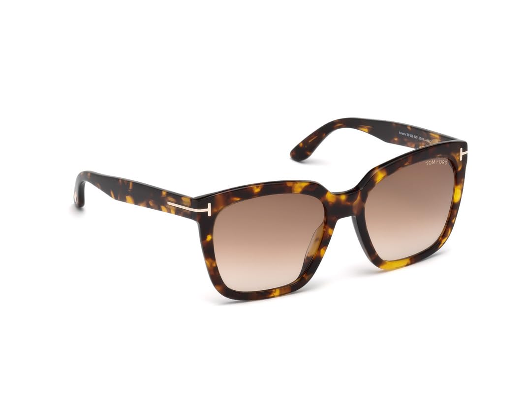 Tom Ford Sunglasses FT0502 SUNGLASS PANT AMARRA, Brown (Avana Scura/Marrone Grad), 55