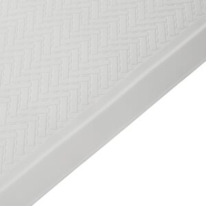 Rubbermaid Commercial Products Bath Tub and Shower Mat, Extra Long Safti-Grip Non-Slip Bathroom Mat for Shower/Bathtub with Suction Cups, Machine Washable, 36-Inch X 18-Inch, White