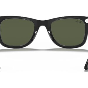 Ray-Ban RB2140 WAYFARER 901 54M Black/Crystal Green Square Sunglasses For Men For Women + BUNDLE with Designer iWear Eyewear Kit