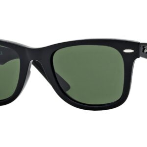 Ray-Ban RB2140 WAYFARER 901 50M Black/Crystal Green Square Sunglasses + BUNDLE with Designer iWear Eyewear Kit