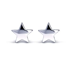 star earrings star stud earrings 925 sterling silver tiny star earrings (silver-star)