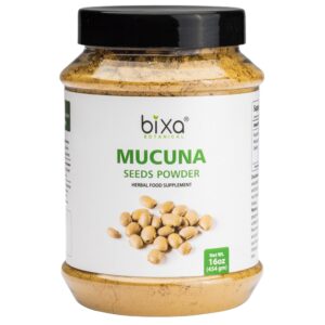 bixa botanical mucuna pruriens powder (velvet bean powder/kapikacchu) ǀ natural nervine tonic & muscle builder ǀ herbal mood enhancement a ǀ energy booster (16 oz/1 pound)