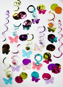 amscan swirl decors item, assorted sizes, multicolor