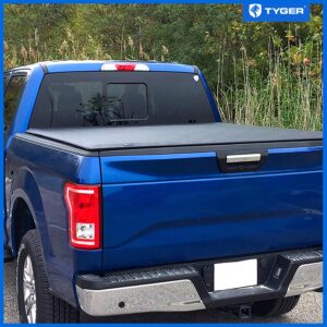 Tyger Auto T1 Soft Roll Up Truck Bed Tonneau Cover Compatible with 2015-2020 Ford F-150 | Styleside 5.5' Bed | TG-BC1F9029, Black