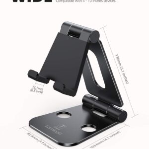 Lamicall Adjustable Phone Tablet Stand, Playstand for Switch, Foldable Desk Holder Dock, Compatible with iPad Mini, 9.7'' iPad Pro Air, Phone 12 Mini 11 Pro Xs Xs Max Xr X 8 7 6 6s Plus SE (4-10'')