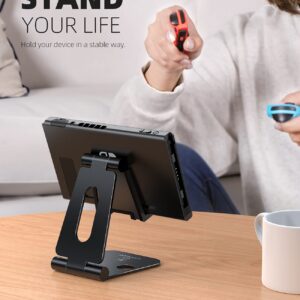 Lamicall Adjustable Phone Tablet Stand, Playstand for Switch, Foldable Desk Holder Dock, Compatible with iPad Mini, 9.7'' iPad Pro Air, Phone 12 Mini 11 Pro Xs Xs Max Xr X 8 7 6 6s Plus SE (4-10'')