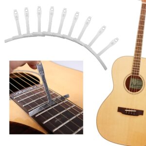 Dreamtop 9 Pcs Guitar Radius Gauge Under string Radius Gauge String Gauges Luthier Tools for Guitar Fretboard Radius Gauge