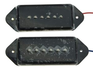 black p90 high power sound neck bridge dogear pickup soapbar pickups set