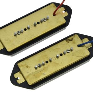 Black P90 High Power Sound Neck Bridge Dogear Pickup Soapbar Pickups Set