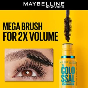 Maybelline New York Volum' Express The Colossal Big Shot Waterproof Mascara, Very Black, 0.32 fl. oz., 1 Count (Pack of 1), (I0097470)