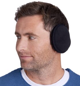 tough headwear ear muffs - earmuffs for men & women - fleece ear warmers & behind the head ear muffs