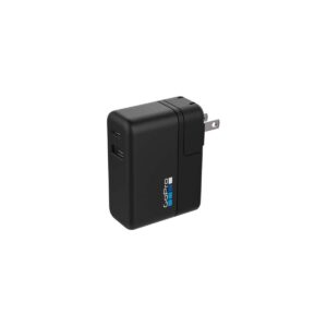 gopro supercharger international dual-port charger (hero7 black/hero6 black/hero5 black/hero(2018) - official gopro accessory