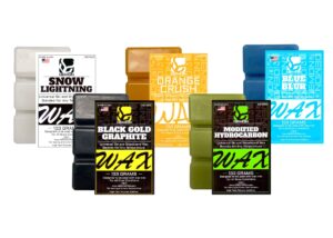 demon united all season ski & snowboard speed wax kit, 133 grams of each temperature of snowboard wax, 1.4 lbs of total ski and snowboard wax **made in usa** no pfas