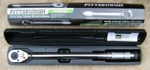 new pittsburgh pro 1/2" drive click type torque wrench with hard case