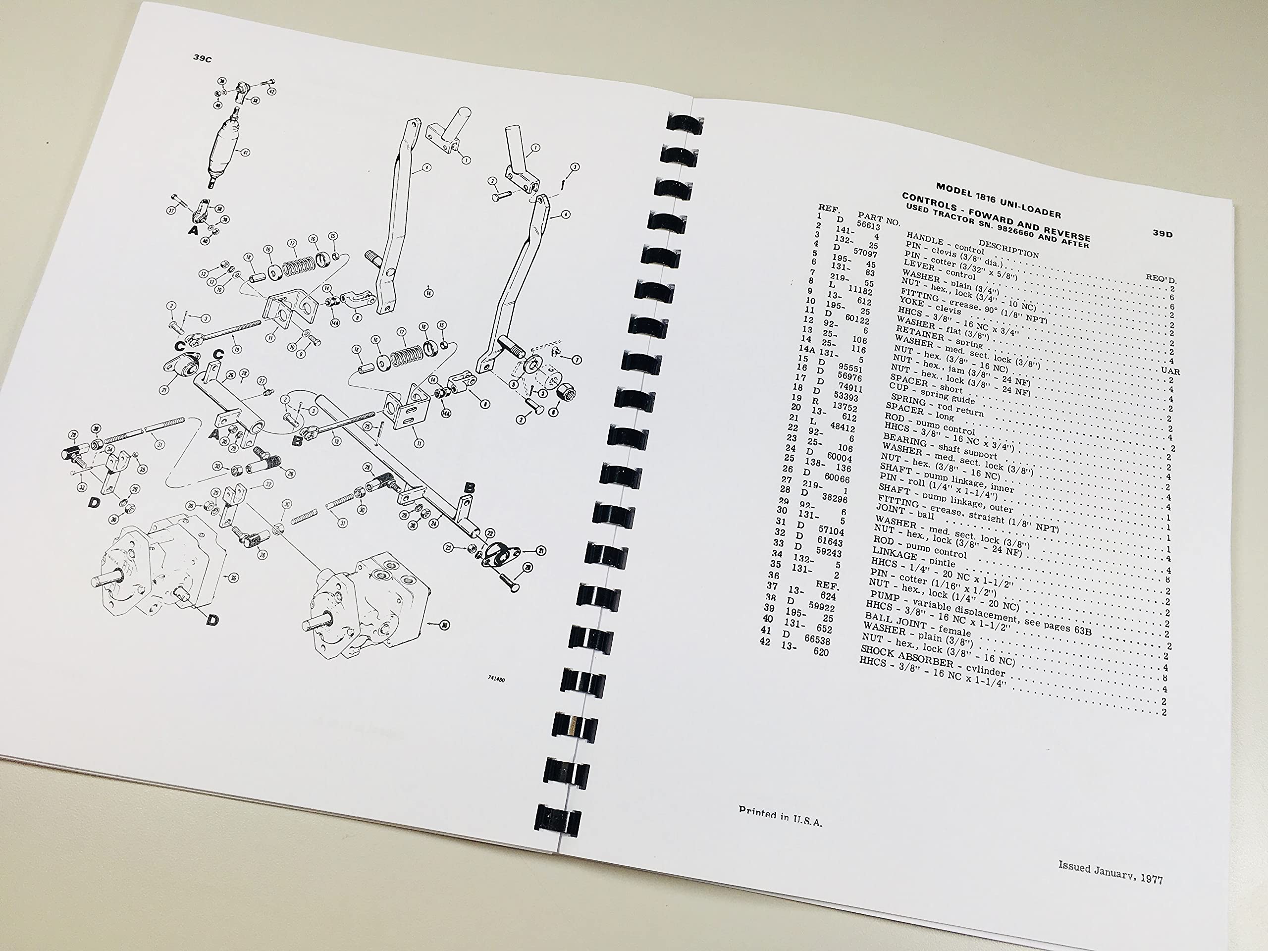 J I Case 1816 Uni-Loader Skid Steer Parts Catalog Manual Book Tecumesh Engine