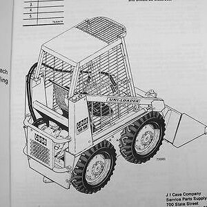 J I Case 1816 Uni-Loader Skid Steer Parts Catalog Manual Book Tecumesh Engine