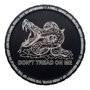 diplidz engraved snuff lid don't tread on me (2) (black, 5600-copenhagen fiber board