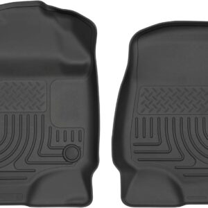 Husky Liners Weatherbeater Floor Mats | Fits 2017 - 2024 Ford F-250, F-350, F-450 Supercab/Crew Cab w/Factory Carpeting | Front Row, 2-pc Black - 13301