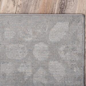 Unique Loom Sofia Collection Area Rug - Larvotto (2'x 6' 7" Runner, Dark Gray/ Ivory)