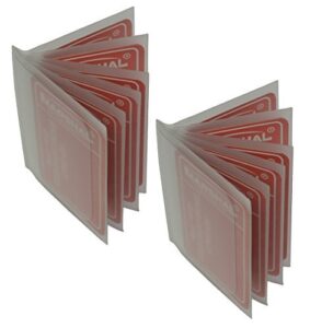 set of 2 heavy duty vinyl 6 pages insert for bifold or trifolds wallet made in usa