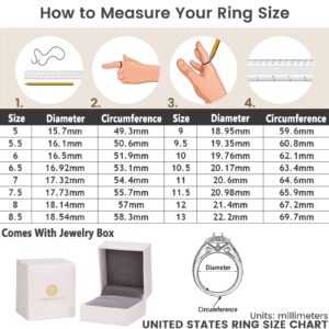 Newshe Engagement Wedding Ring Set For Women 925 Sterling Silver 2.4ct Round Pear White Cz Size 3-13 (Brilliant Round Shape, 7)