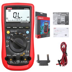 uni-t ut61a digital multimeter modern dmm transistor ncn tester voltage current resistance frequency meter lcd back-light